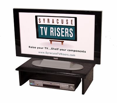 X-LARGE BLACK TV RISER-Solid/Safe 30"wide x 17"deepx8"high by Syracuse ...