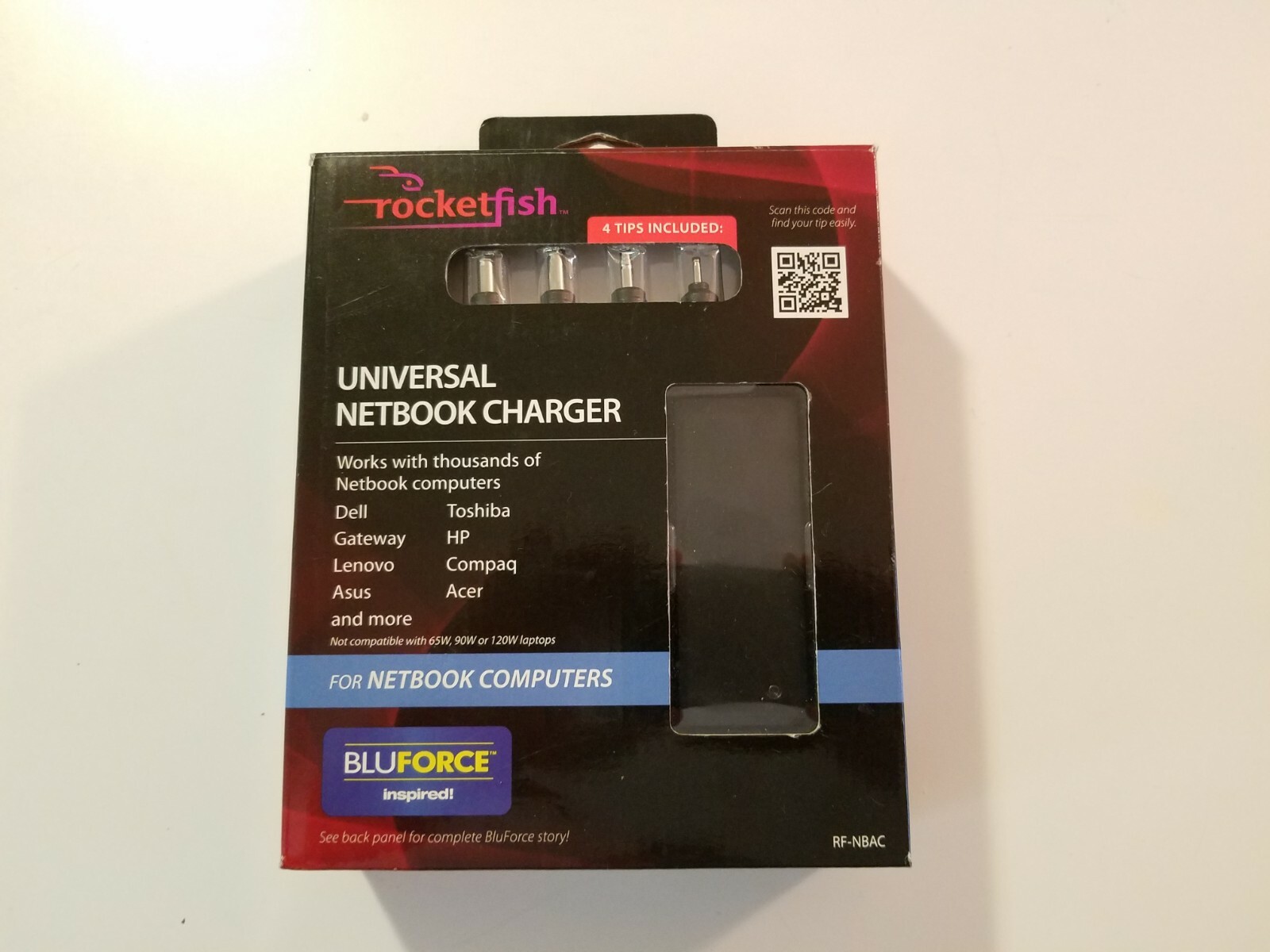 Rocketfish RF-NBAC 40W Universal AC Netbook Laptop Charger Power ...