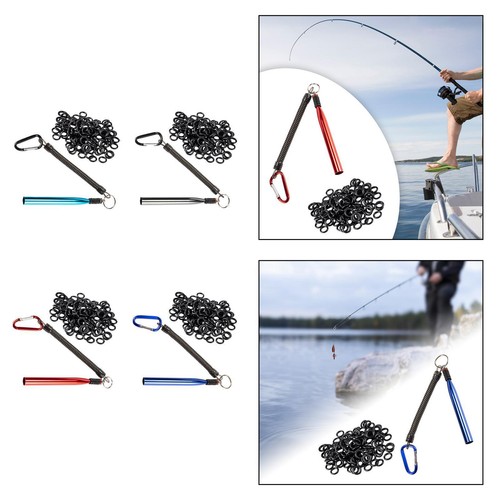 Wacky Rig Tool Fishing Accessories Aluminum Alloy with 100 Silicone O ...