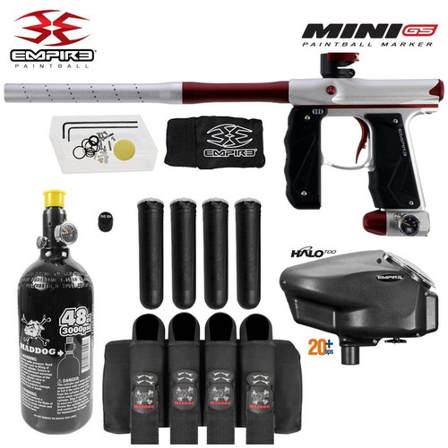 Empire Mini GS Full Auto Advanced Paintball Gun Package - Dust Silver ...