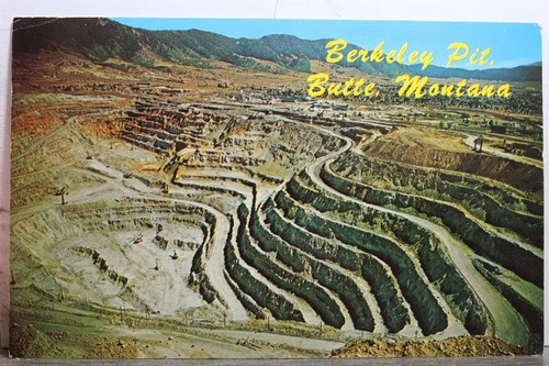Montana MT Butte Berkeley Pit Copper Mine Postcard Old Vintage Card ...