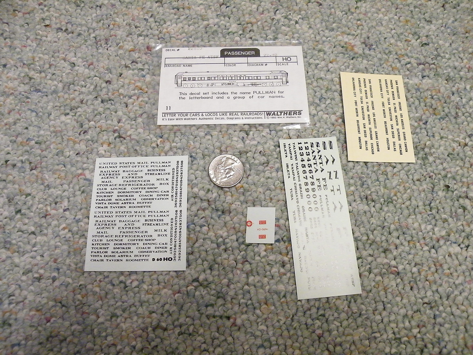 Walthers decals HO Passenger Santa Fe ATSF black J73 | eBay