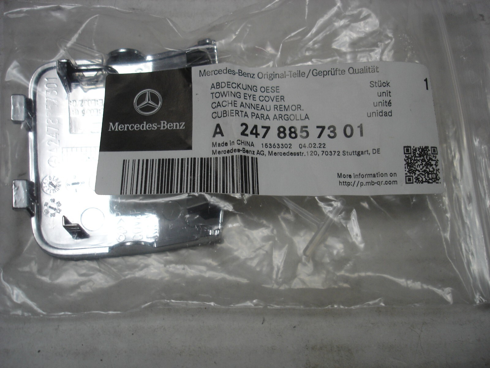 Genuine+OEM+Mercedes-Benz+Cover+Towing+Eye+A2478857301 for sale online ...