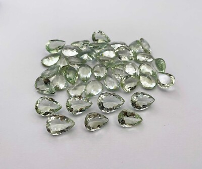 Natural Green Amethyst Pear Cut Loose Gemstone Lot 20 Pcs 12-17*13*19 ...