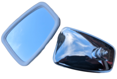 ukscooters VESPA LAMBRETTA HIGHLY CHROMED STADIUM MIRROR HEAD X 2 NEW ...