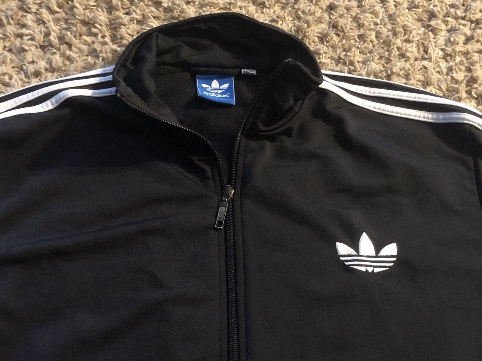 Adidas Originals tuta uomo nero bianco Firebird track jacket taglia XL