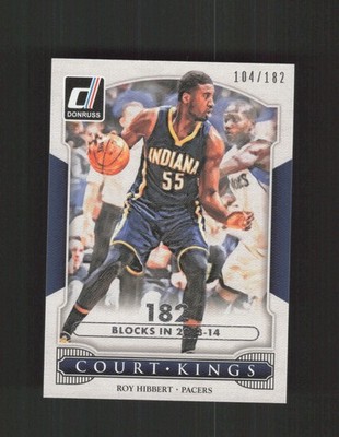 2014-15 Donruss #14 Roy Hibbert Court Kings Stat Line Season #/182 | eBay