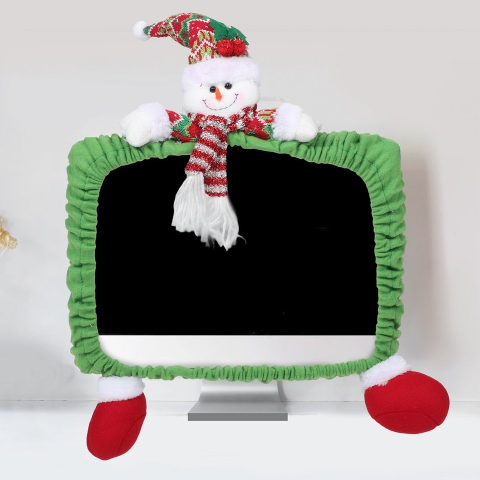 Xmas Decorations Computer Monitor Christmas Cover for Lcd Screen | eBay ...