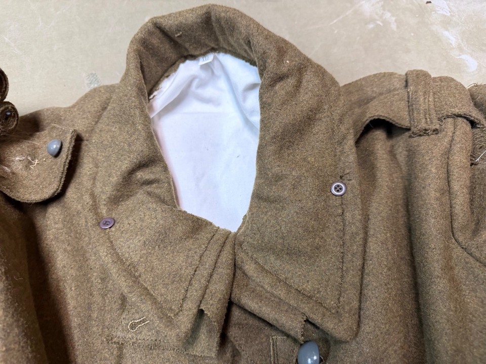 WWII FRENCH M1935 INFANTRY COMBAT FIELD WOOL OVERCOAT GREATCOAT-2XLARGE ...