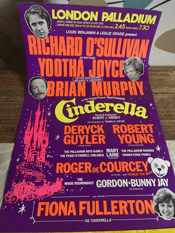 Vintage Pantomime Celebrity 1970s Theatre Posters X 5 | eBay UK