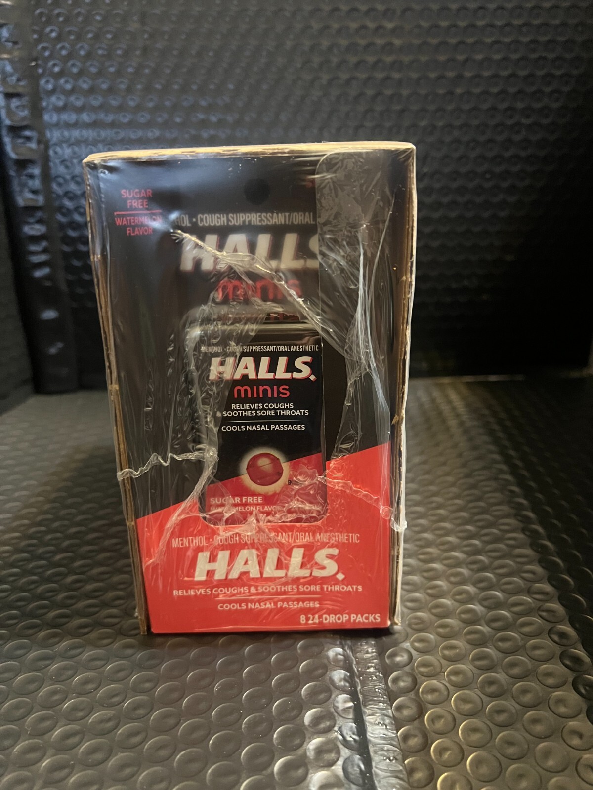 HALLS Minis Watermelon Flavor Sugar Cough Drops 8 Packs of 24 Drops for ...