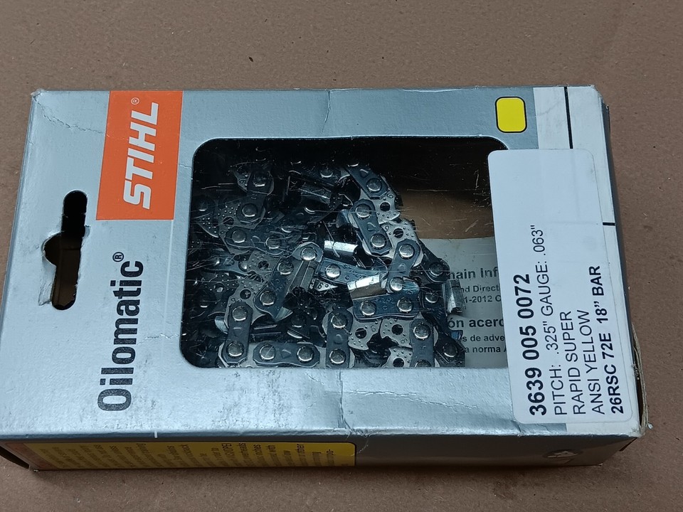 stihl chainsaw chain 18" 26RSC 72E 3639 005 0072, .325 .063 72 links | eBay