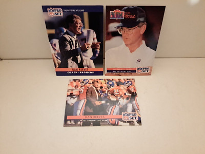 LOT OF 3 DAN REEVES 1990s Cards Pro Set #94 400 162 DENVER BRONCOS ...