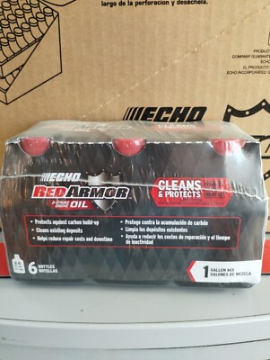 6 PACK OF ECHO RED ARMOR 1 GALLON MIX TWO STROKE OIL 50:1 | eBay