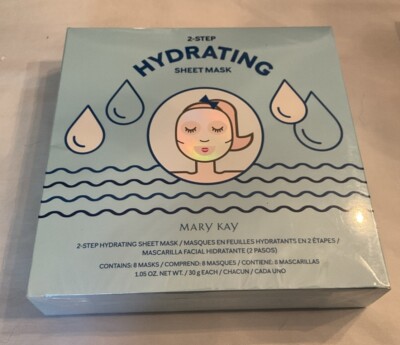MARY KAY 2-STEP HYDRATING SHEET MASK~190676~BOX SET~8 MASKS~HYDRATES ...