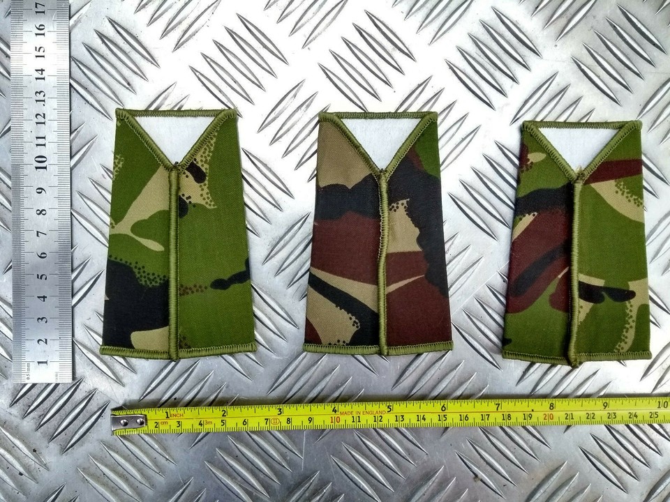 DPM Camo Fusiliers & fusiliers ACF Rank Slides Genuine British Army ...