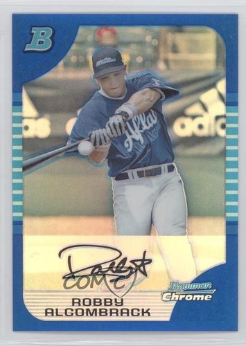 2005 Bowman Draft Chrome AFLAC Blue Refractor /150 Bobby Alcombrack ...