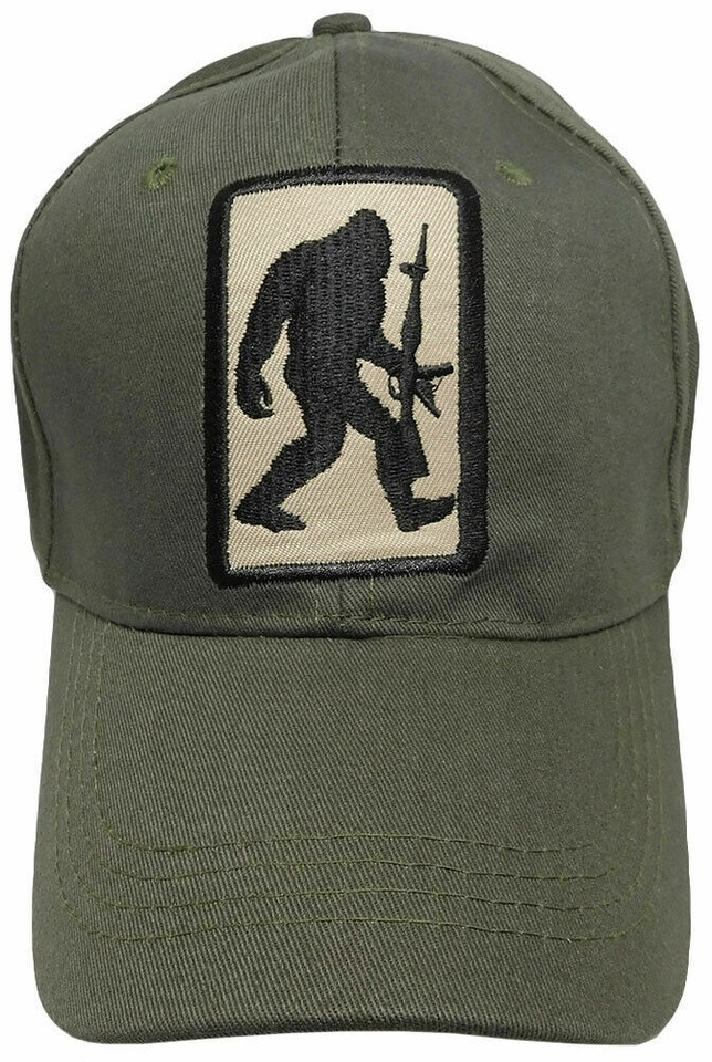 Social Distancing Sasquatch Yeti Olive Drab Green Adjustable ...