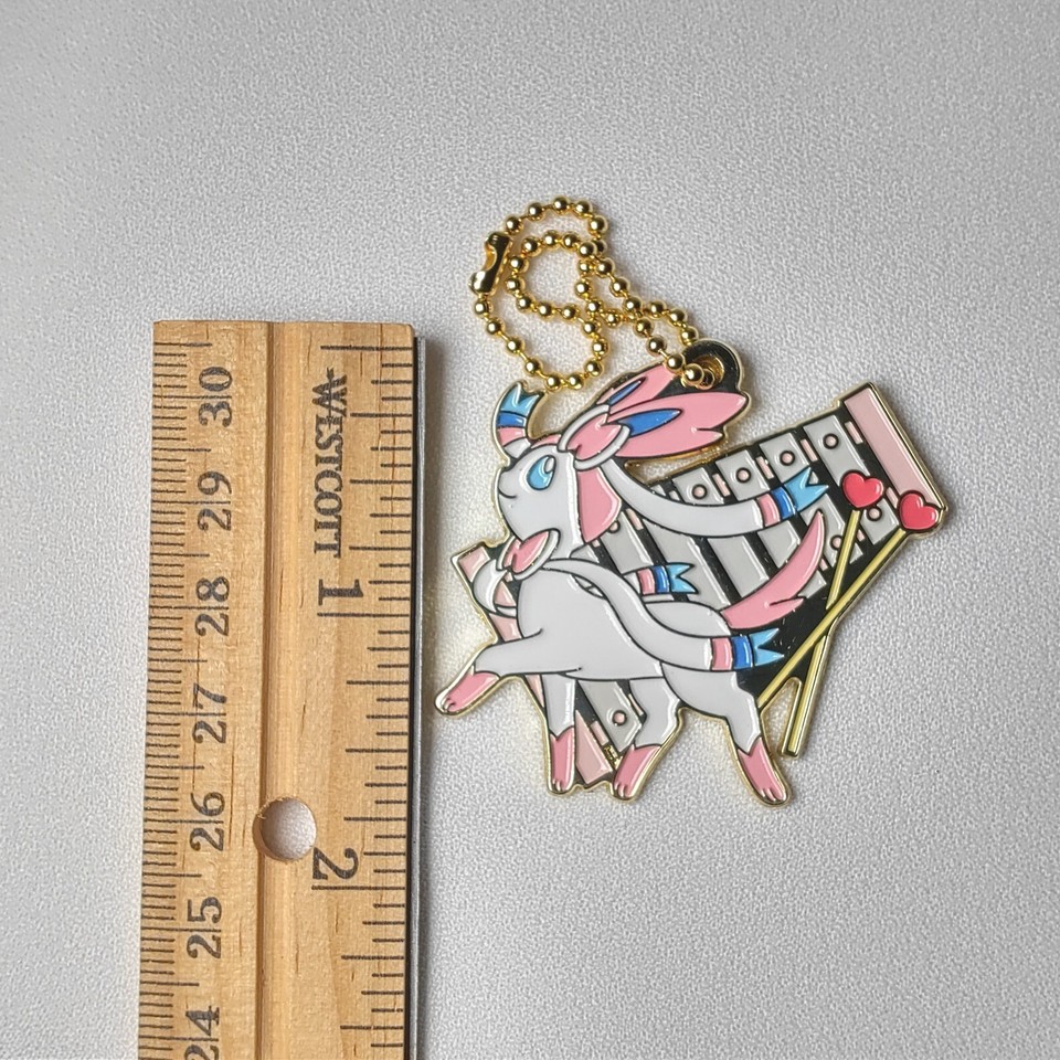Sylveon Pokemon Center Metal Keychain Charm Japanese Nintendo Bandai ...