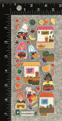 Lot Of 1 Pipsticks Sticker Sheet Farmers Market Fruit Vegetable ...