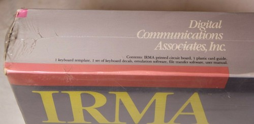 DCA IRMA 3278/79 Terminal Emulation for IBM PC/XT/AT and Clones ...