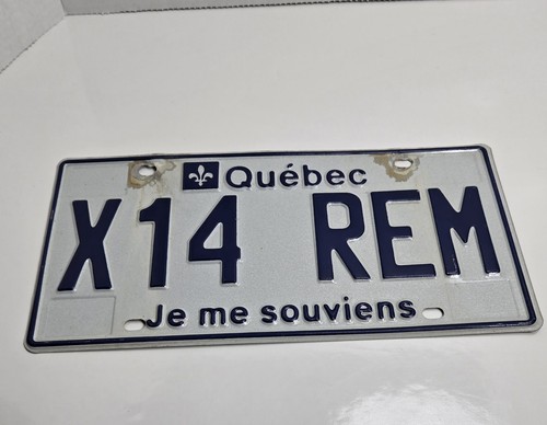 🔵 QUEBEC (Canada) LICENSE PLATE 2000's - X14 REM | eBay