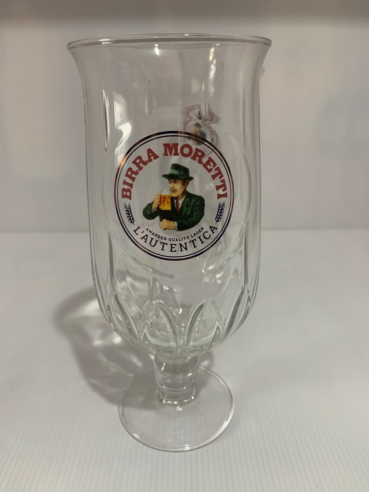 Birra Moretti Pint Glass X 1 NEW SHAPE NEW STYLE M25 Brand New | eBay UK