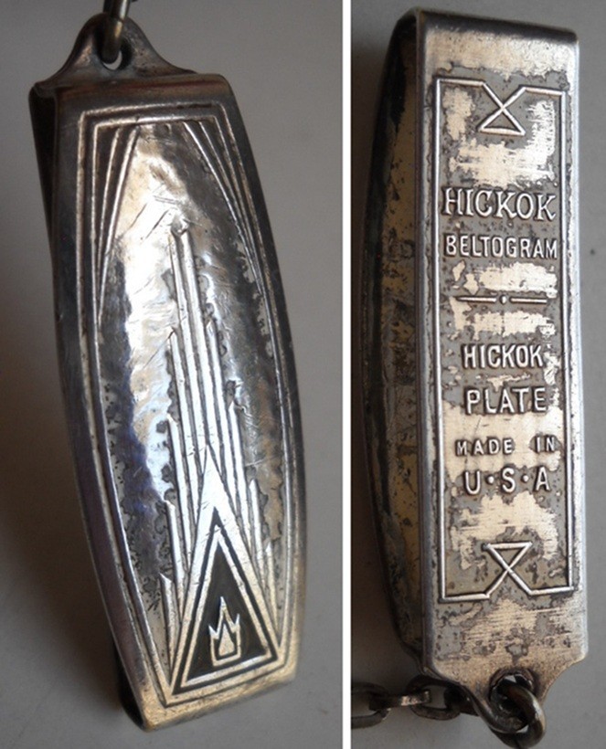 Vintage Hickok Plate Beltogram Belt Fob Chain | eBay