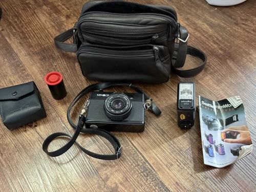 Vintage Minolta Hi-Matic G2 Black Body 35mm Film Camera & Case - TESTED ...