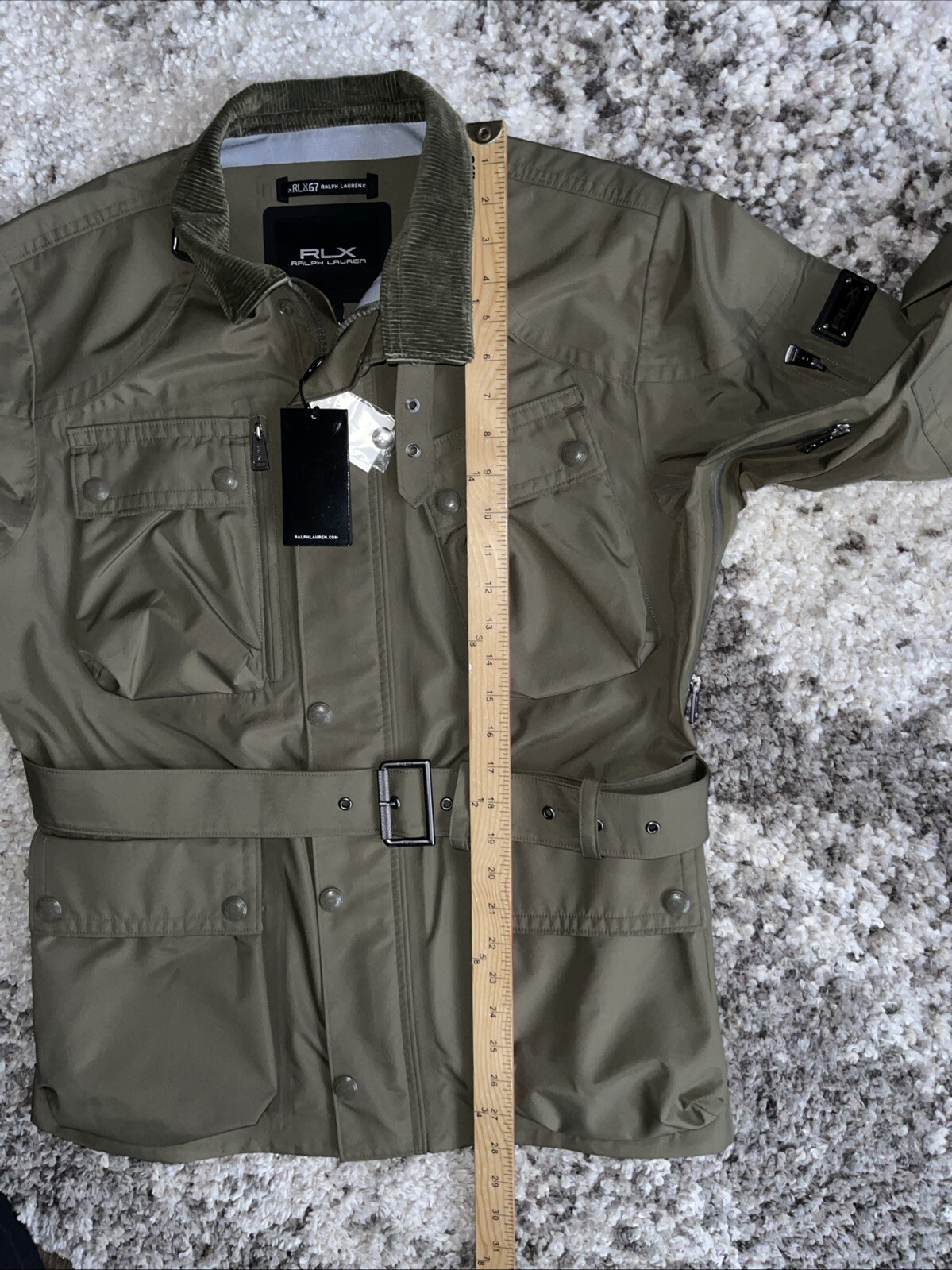 RLX Polo Ralph Lauren Military Jacket Men Green S Barn Waterproof Chore ...