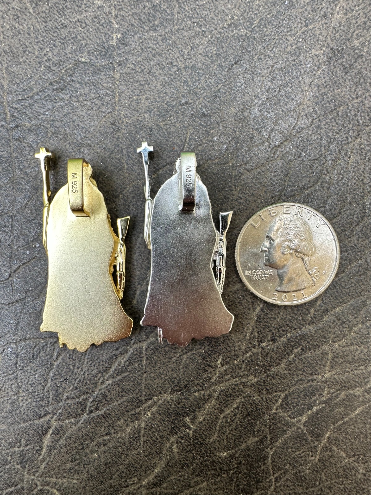 Santa Muerte Grim Reaper Death Pendant W. AK47 925 Silver / Gold Plated ...