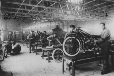 BMW R24 assembly line BMW factory 1948 motorcycle photo photograph | eBay
