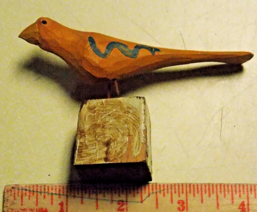 1977 Daniel & Barbara Strawser Folk Art Carved yellow Bird | eBay