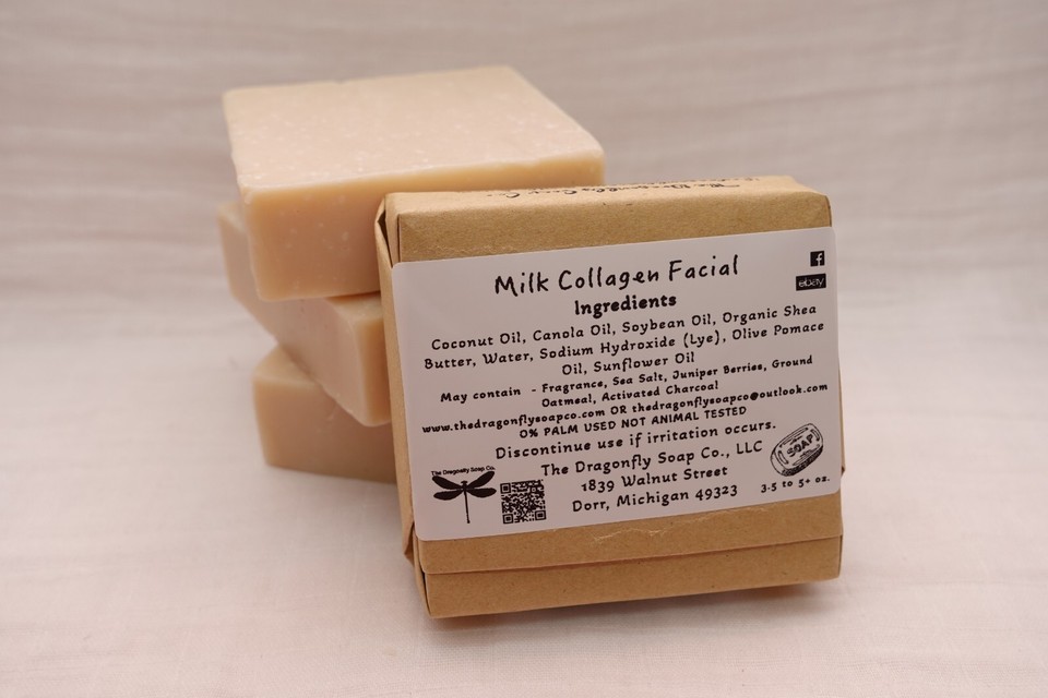 Handmade Soap Bars / Milk Collagen Facial 3 PACK FREE SHIPPING | eBay