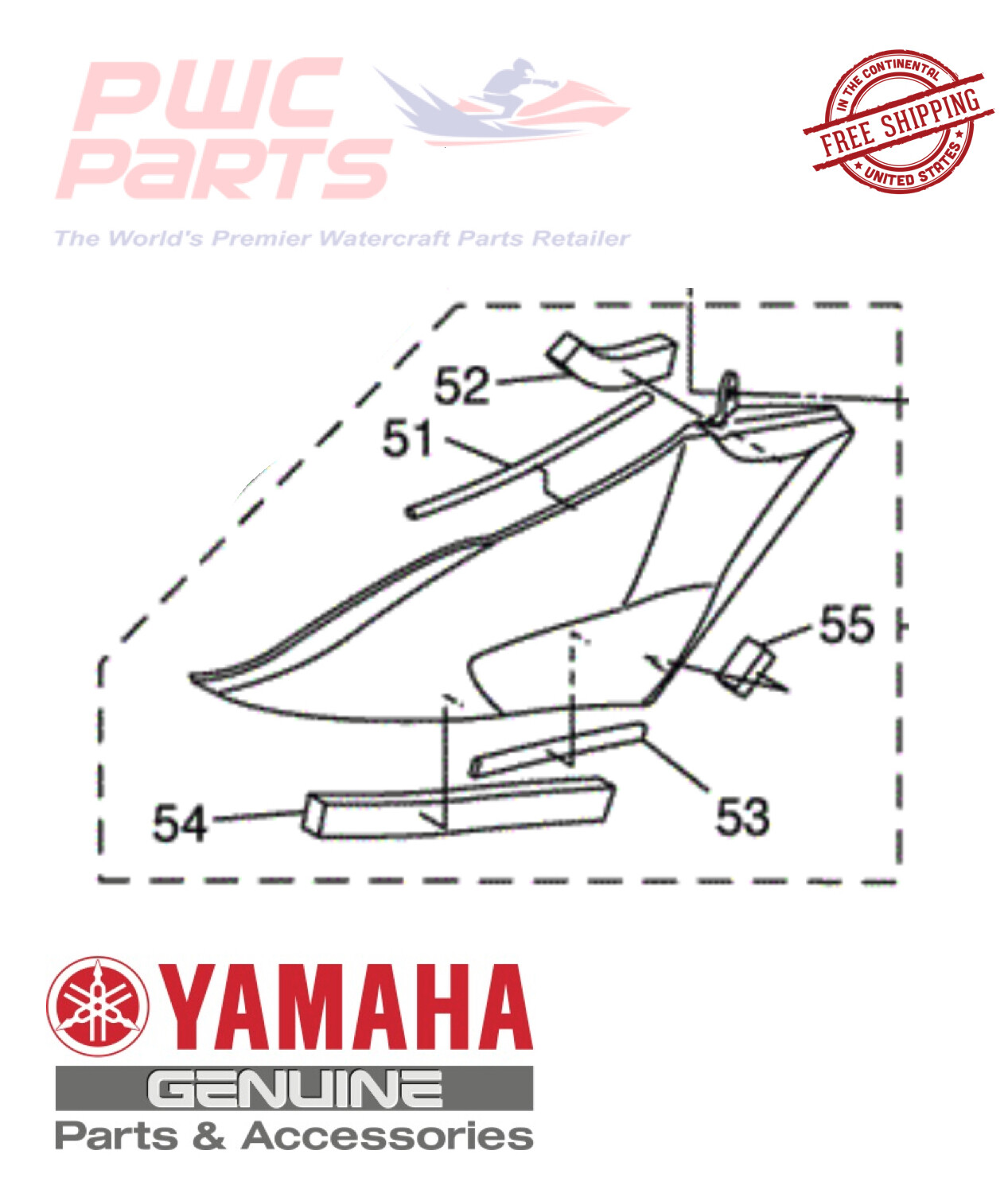 Yamaha 2C0241060000 Tank Side Cover Assembly R6 2006-2007 YZFR6 2C0 ...