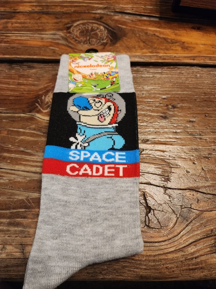 Nickelodeon The Ren and Stimpy Show Space Cadet Mens Crew Sock new with ...