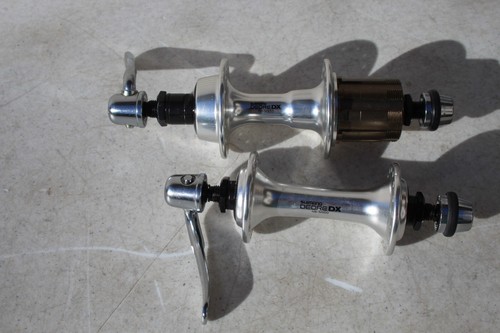 NOS Shimano Deore DX 100mm Front & 135mm Rear Hub HB-M650 + FH-M650 32H ...
