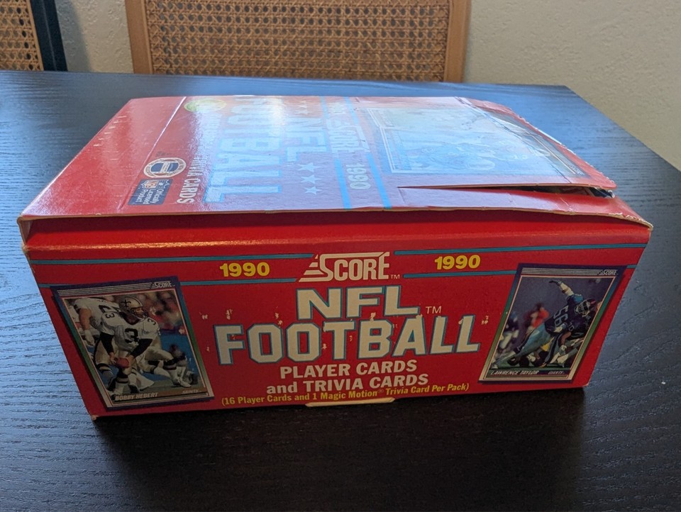 1990 Score NFL Football Player Cards Series 1, Box of 36 Unopened Packs ...