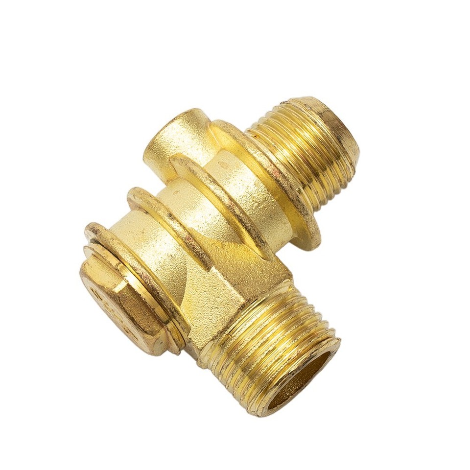 3-Port Check Valve Brass Workshop Replacement Air Compressor Accessory ...