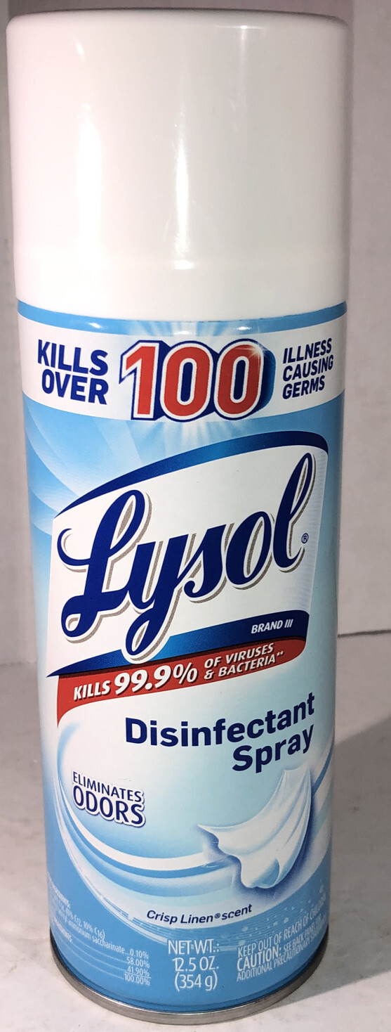 Lysol Antibacterial Spray Crisp Linen Scent 1ea 12.5oz Can-Brand New ...