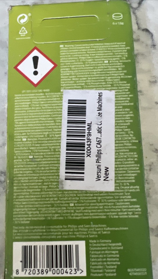 Philips Coffee Oil Remover Tablets 6 Tablets | eBay