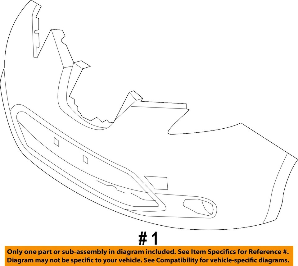 NISSAN OEM 13-17 LEAF Front Bumper Bumper Components-Bumper Cover ...