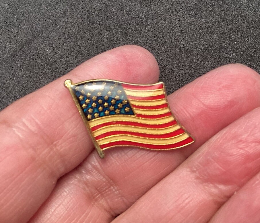 Worn American Flag Metal