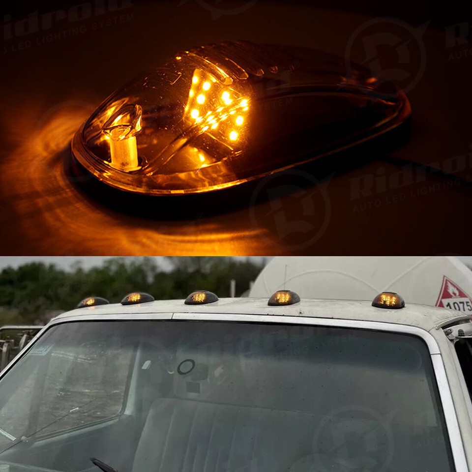 For Dodge RAM 1500 2500 3500 LED Rooftop Cab Running Light Smoked Lens ...