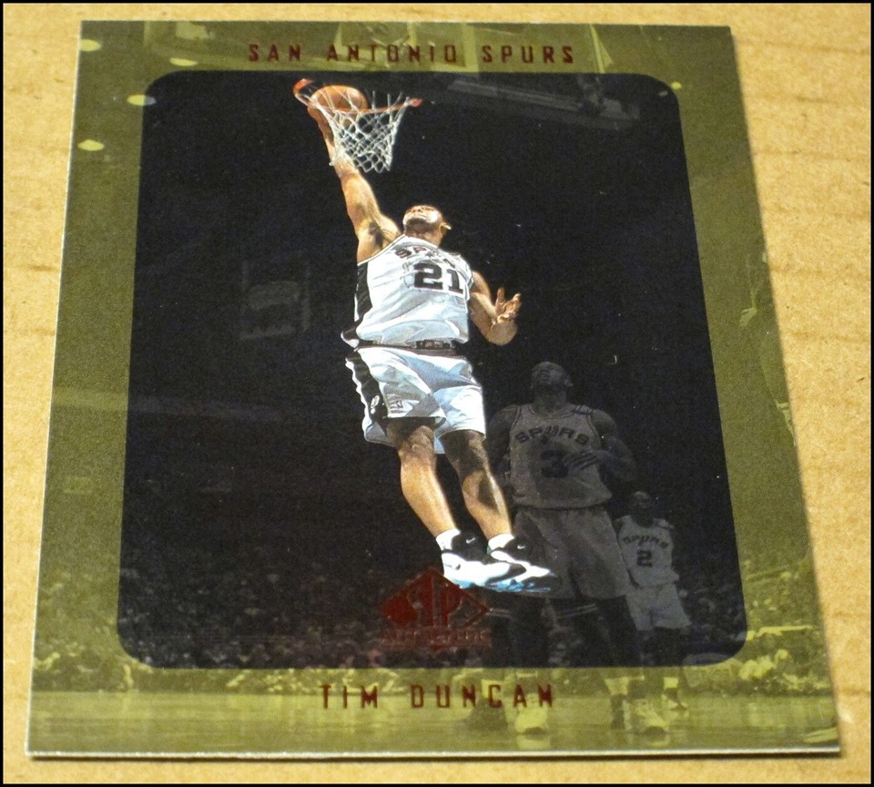 1997-98 SP Authentic Tim Duncan Rookie Card #128 San Antonio Spurs RC ...