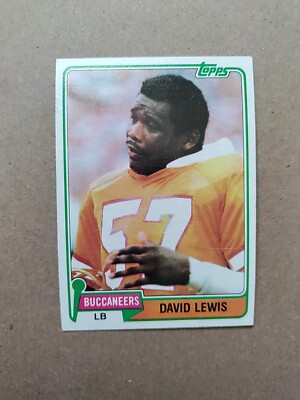 1981 Topps 341 David Lewis Tampa Bay Buccaneers Football Card NM read ...