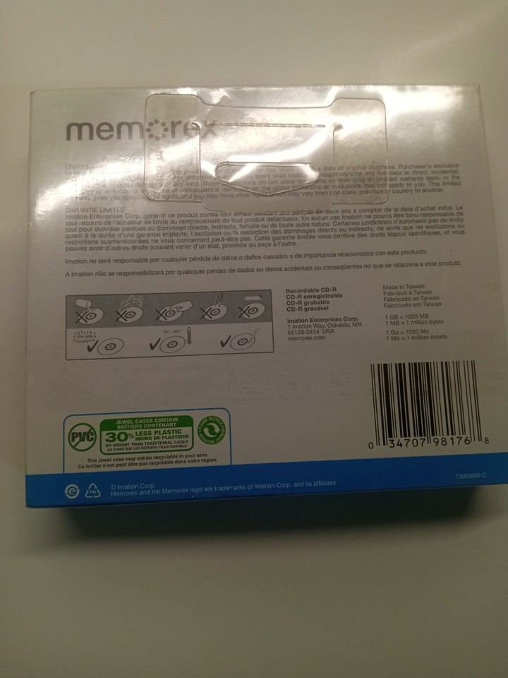 🔥MEMOREX🔥 Brand New Factory Sealed CD-R *5 Pack* 52x 700mb 80min Disks ...