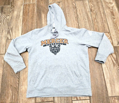 Adidas Mercer University Bears Football Pullover Hoodie Jacket Gray ...