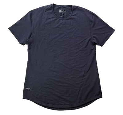 BYLT Premium Basics Drop Cut Lux Short Sleeve Men's L Navy T Shirt ...