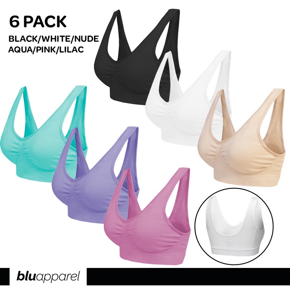 3 Pack Seamless Comfort Bras Everyday Bra Non Padded Non Wired Stretch ...